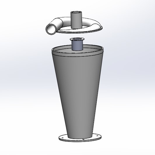 STL file High efficiency cyclone dust separator 🌀 ・3D printer model to download・Cults